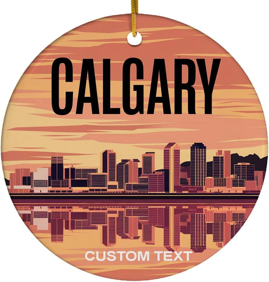 Personalized Calgary Christmas Ornament 2025, Landscape Ornament Xmas ...