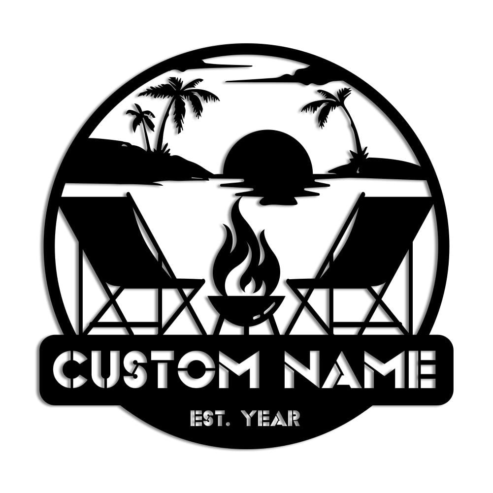 Personalized Camping Metal Sign Rustic Outdoor Decor Customizable Gift ...