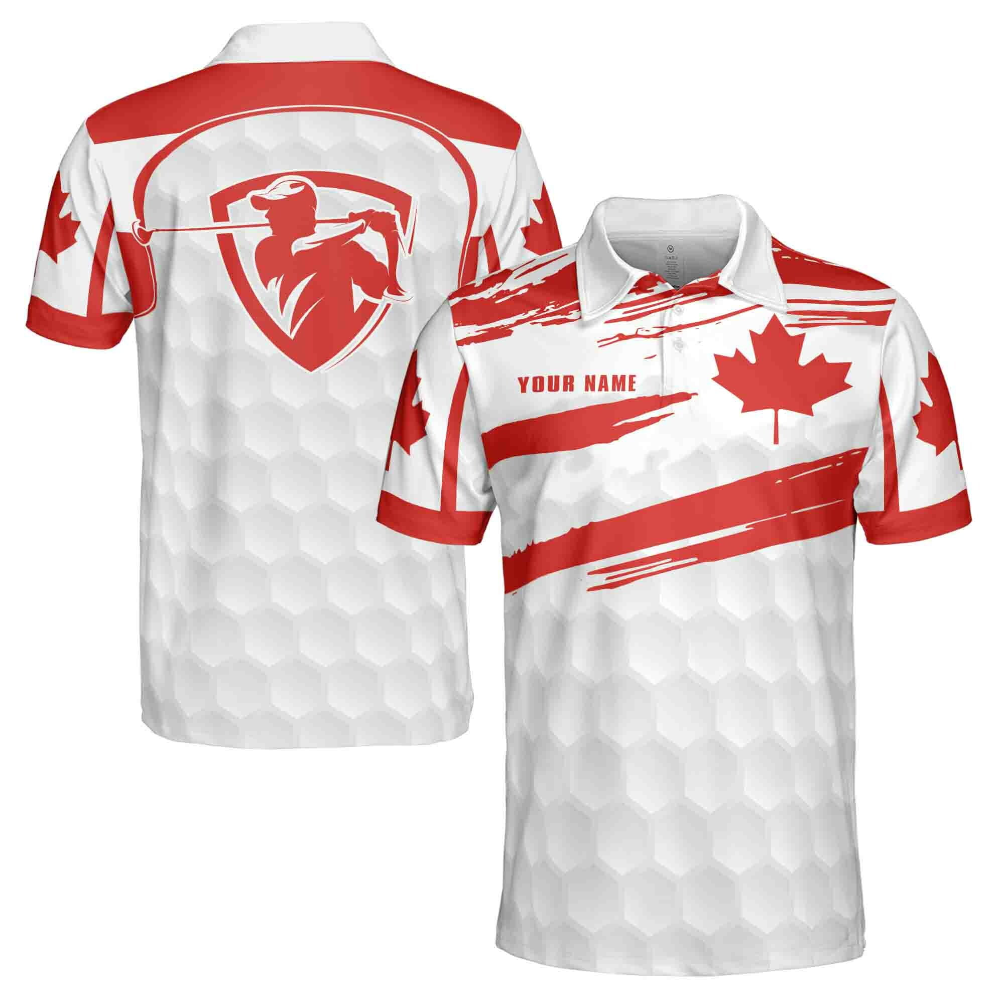 Personalized Canada Flag Golf Maple Tree 3D Polo Shirt Size S-5XL ...