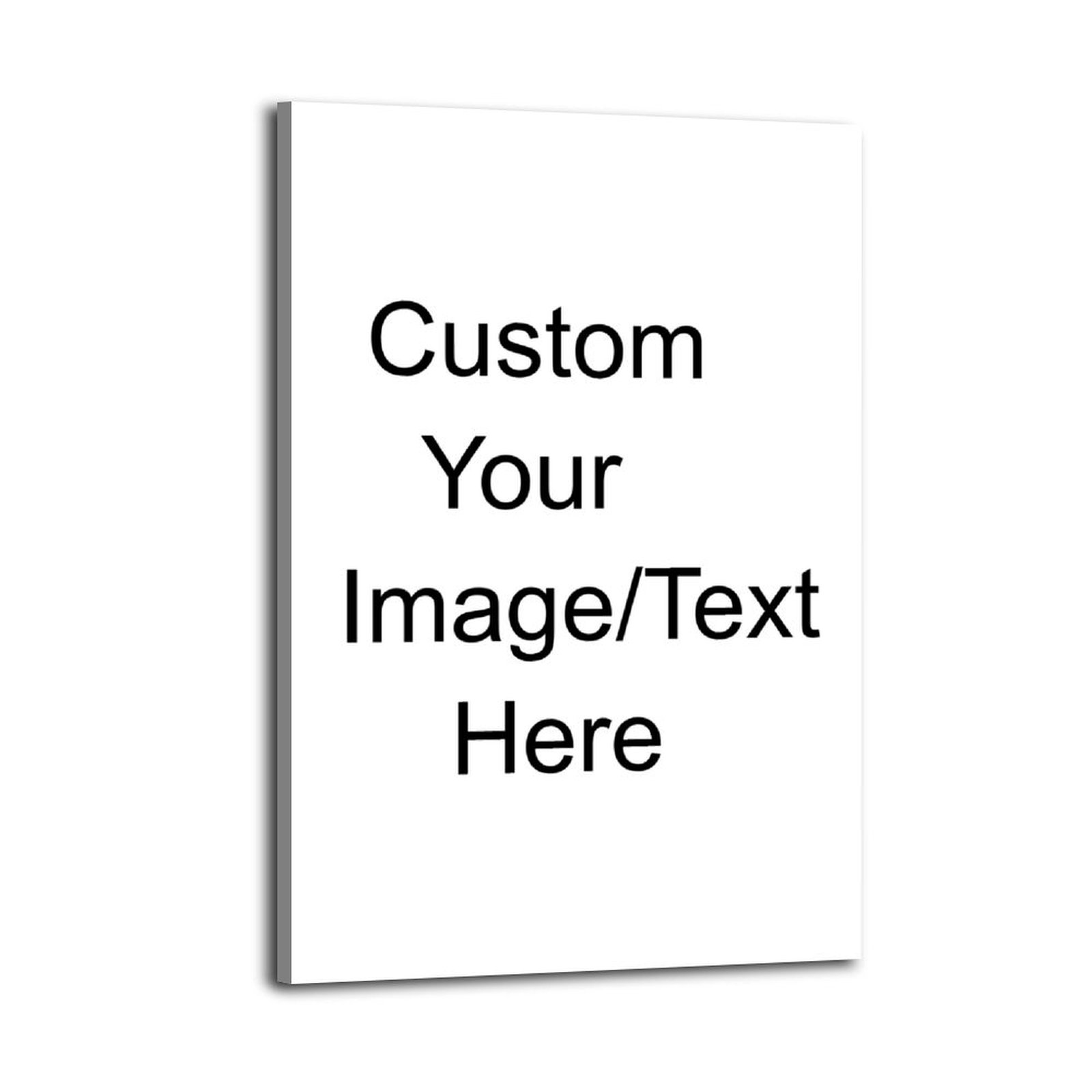 Personalized Canvas Poster with Picture or Text Wrapped Wooden Frame ...