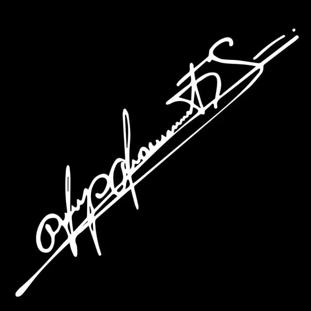 Personalized Car Sticker Schumacher Art Signature Lamp Eyebrows Die-Cut ...