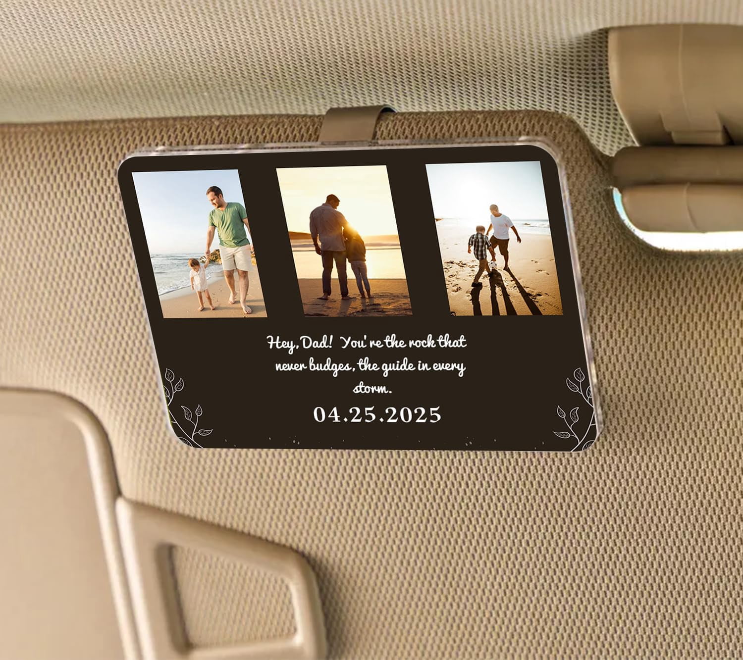 Personalized Car Visor Photo Clip – Custom Acrylic Picture Holder for ...
