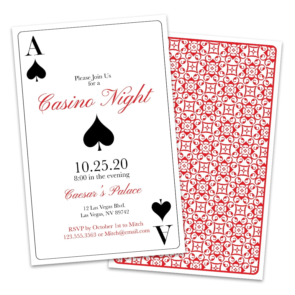 Casino Night Invitations