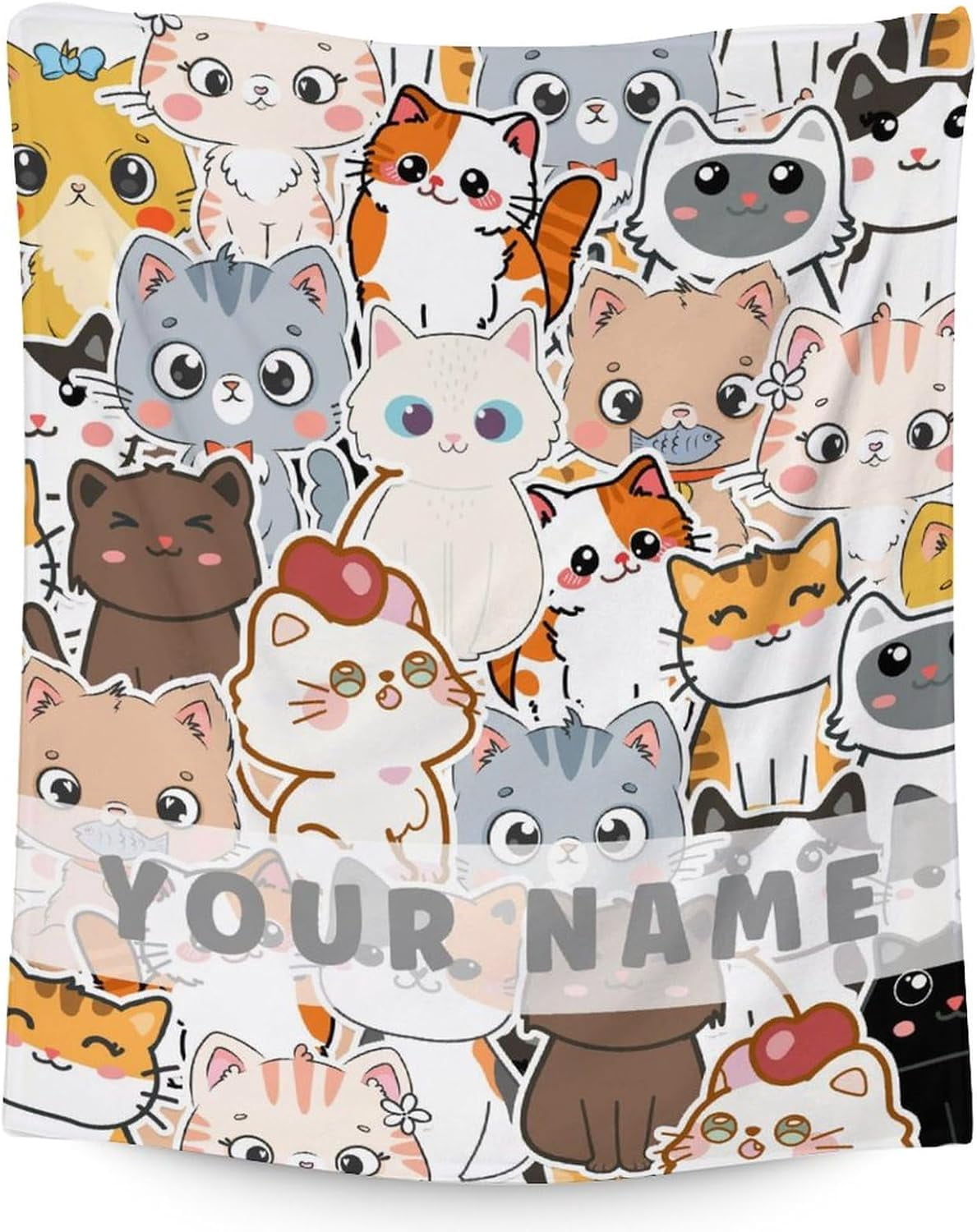 Personalized Cat Blankets for Cat Lovers - Soft, Fuzzy & Warm - 40x50 ...