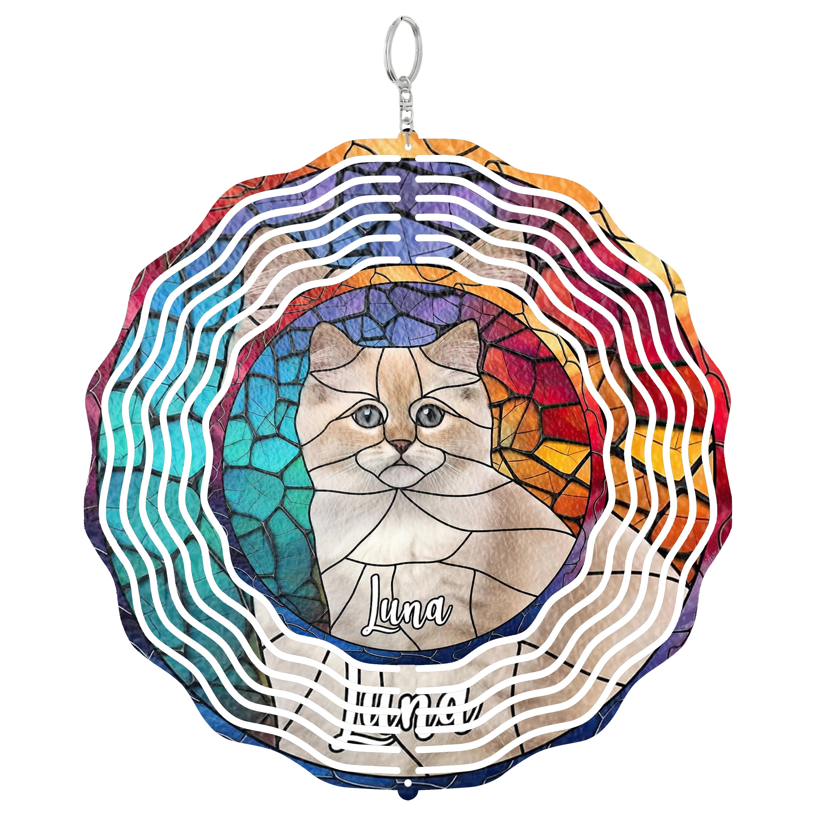 Personalized Cat Memorial Metal Wind Spinner, Custom Photo Keepsake ...