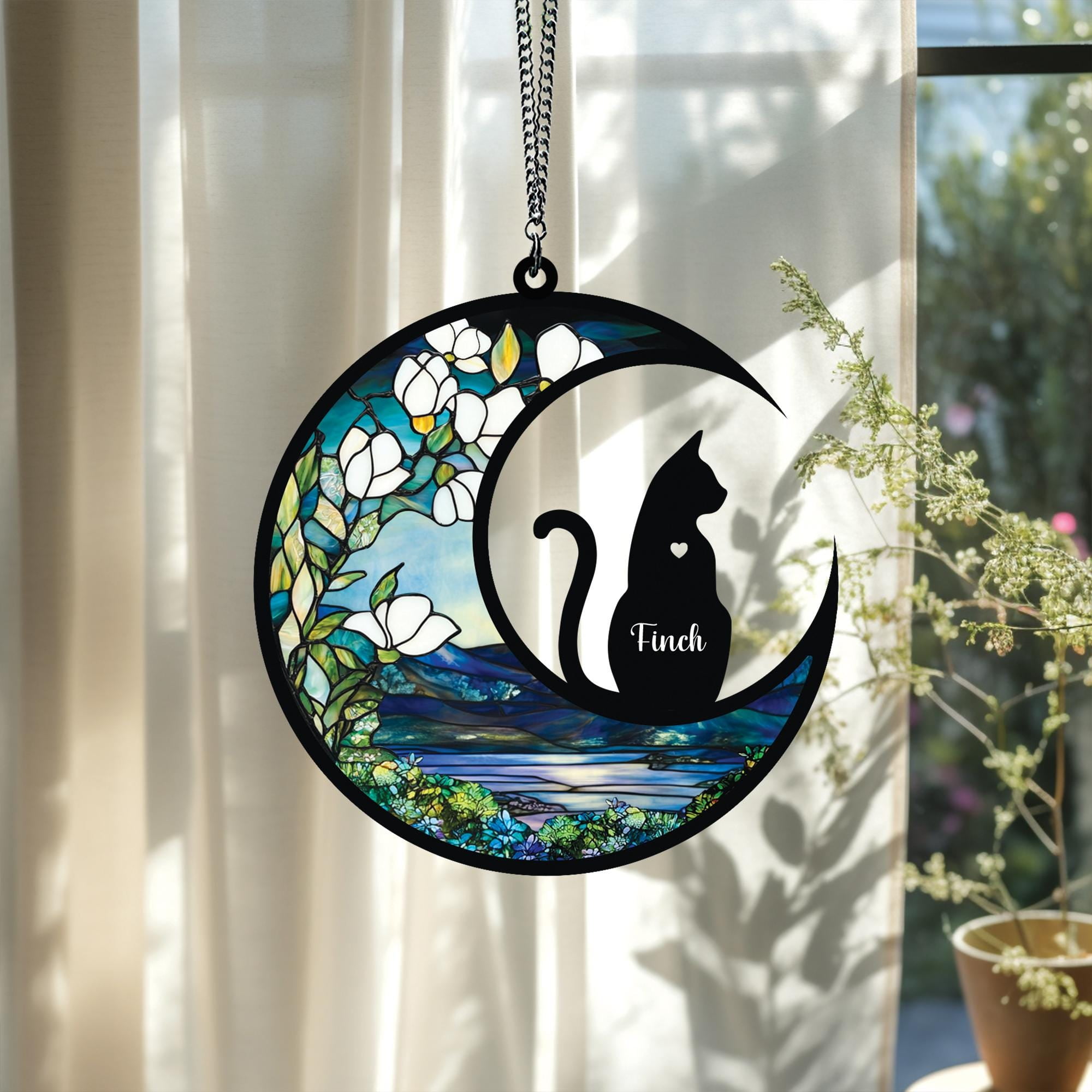 Personalized Cat Memorial Suncatcher,NOT Glass,Gift For Cat Lovers,Loss ...