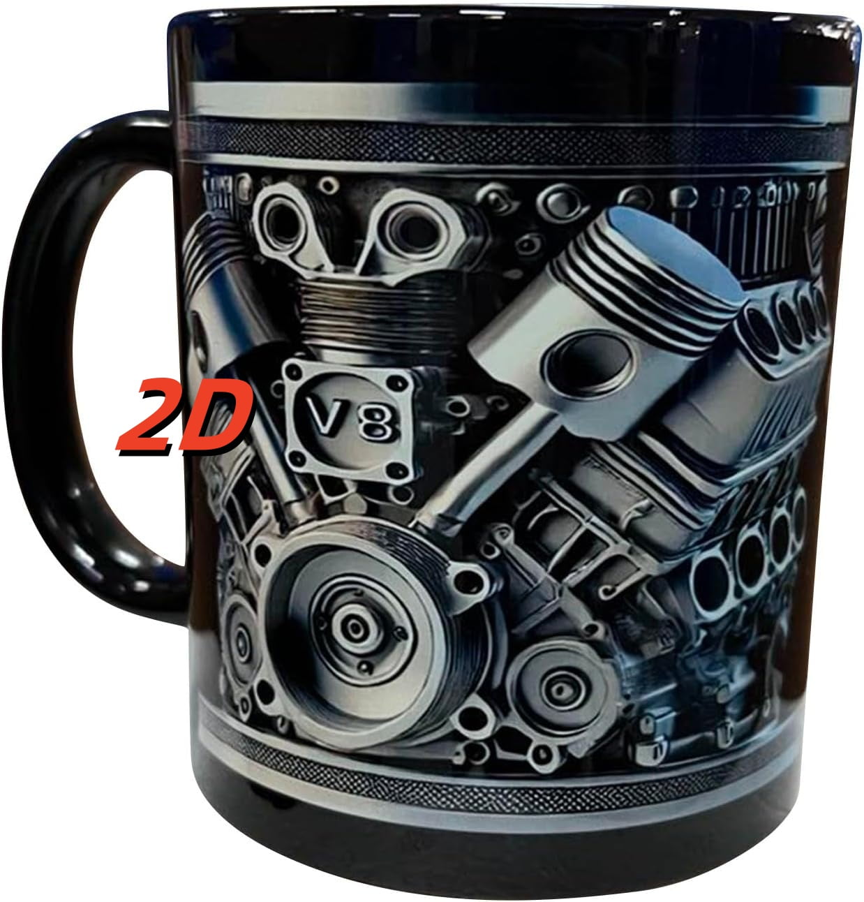 Personalized Ceramic Mug - V8 & V6 Engine Design, Durable & Stylish ...