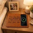 Personalized Charging Mouse Pad, Custom Leather Desk Mat for Office ...
