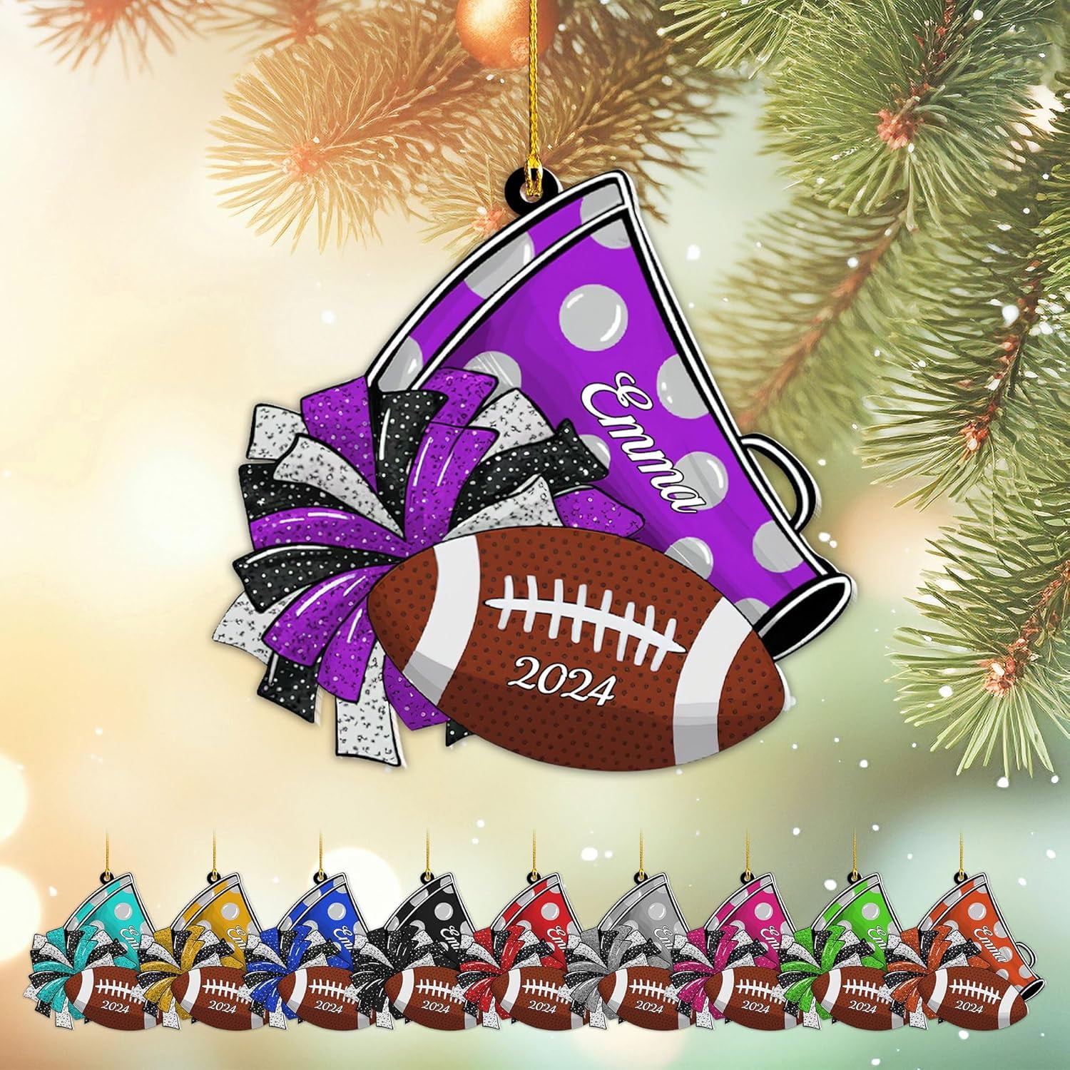 Personalized Cheerleader Christmas Ornament 2025, Cheerleading Stuff ...