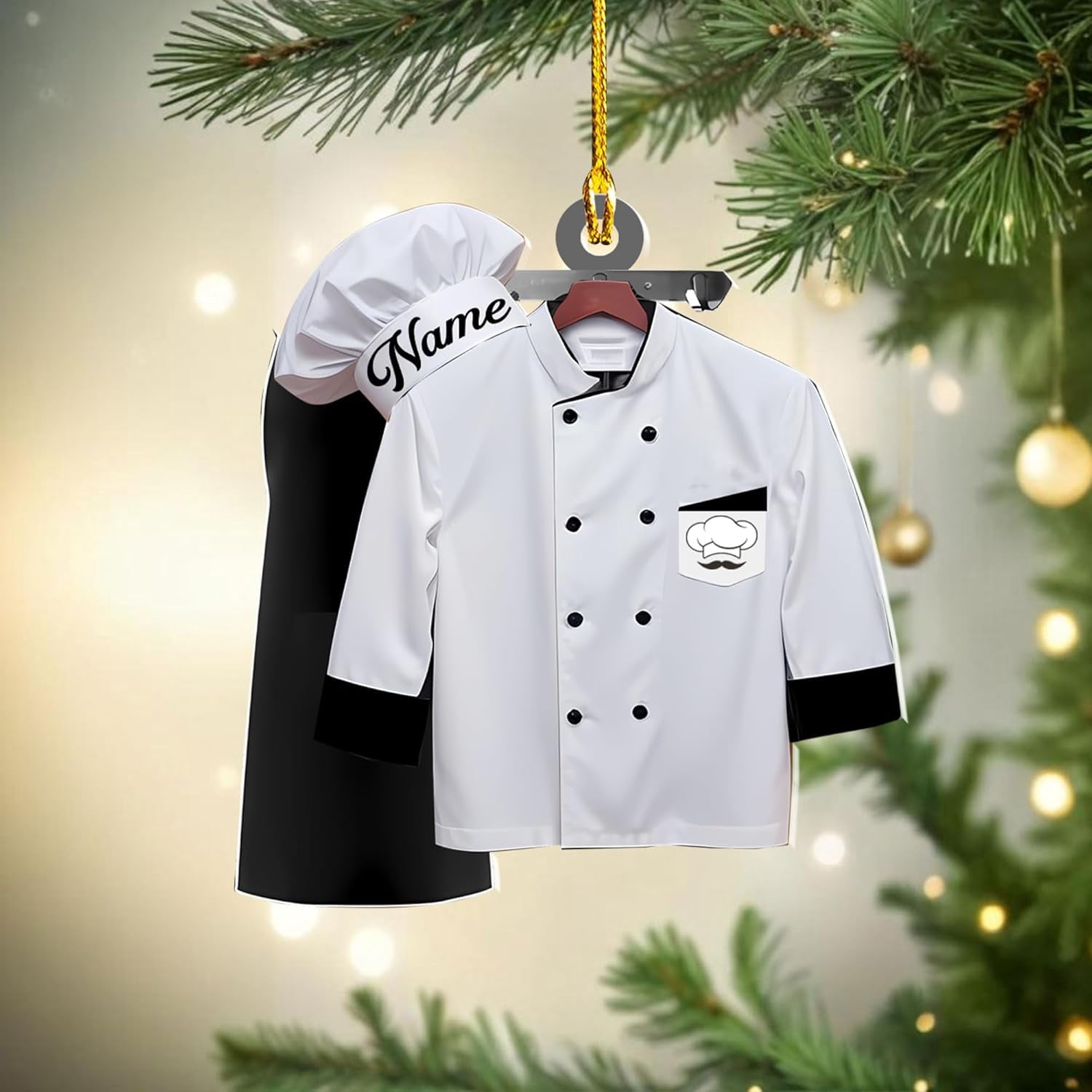 Personalized Chef Christmas Ornaments 2024, Chef Ornament, Cooking ...