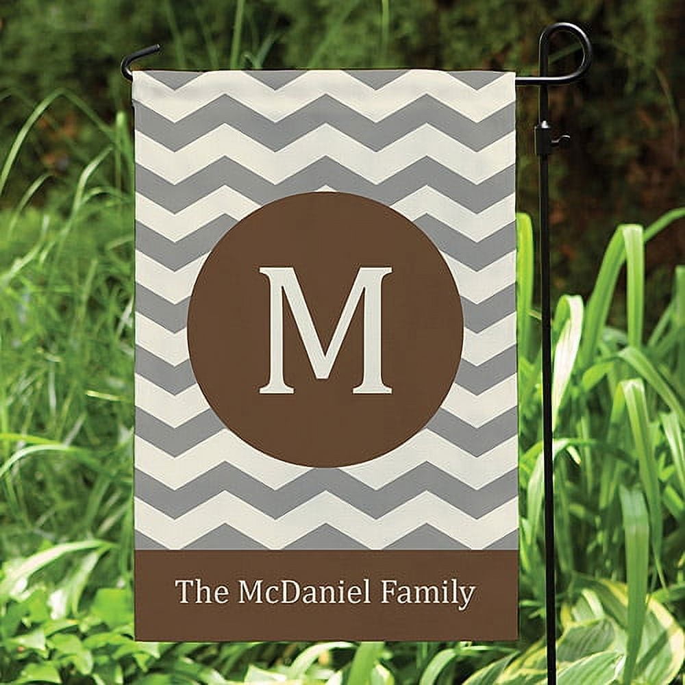 Personalized Chevron Family Name Garden Flag, Brown - Walmart.com