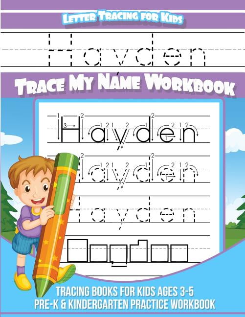 Personalized Children's Trace Name Books: Hayden Letter Tracing for ...