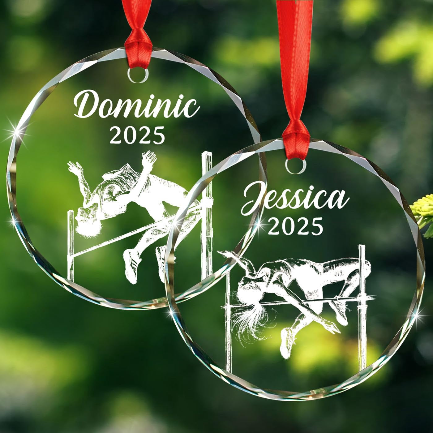 Personalized Choose Sex/Year & Name High Jump Player Xmas Decor ...