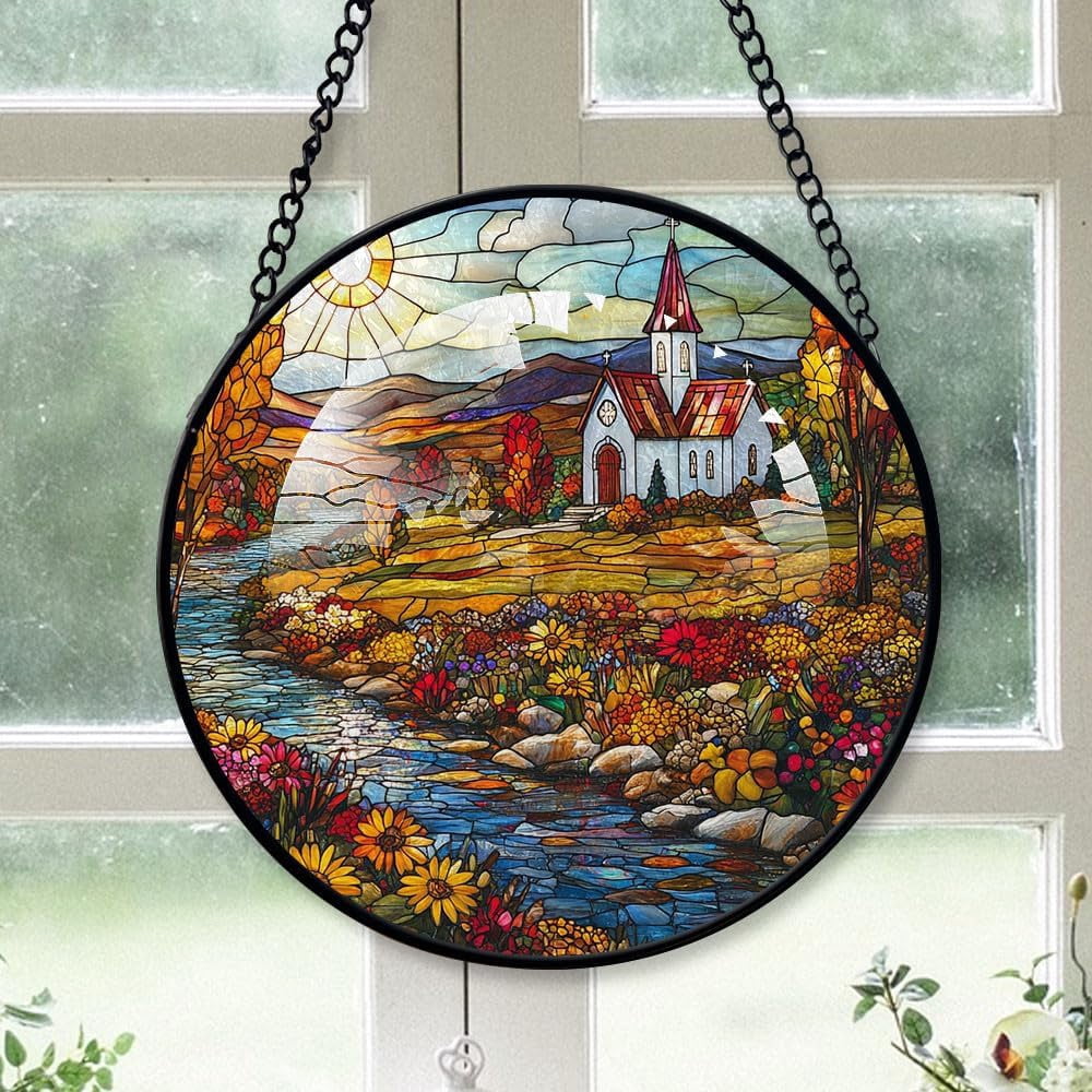 Personalized Christian Church Suncatcher Stained Glass, Christian ...