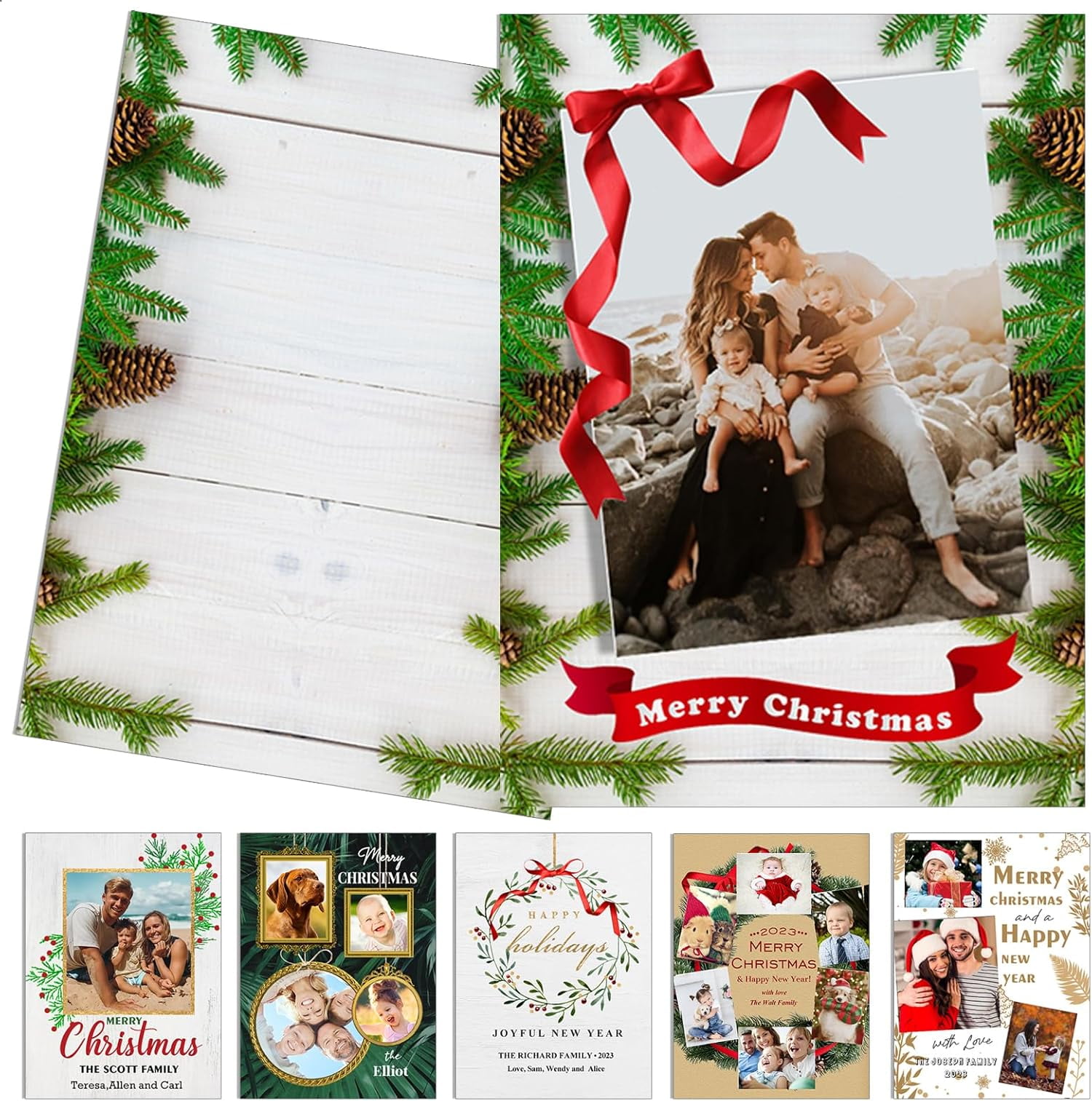 Personalized Christmas Cards, Photo Christmas Holiday Cards with ...