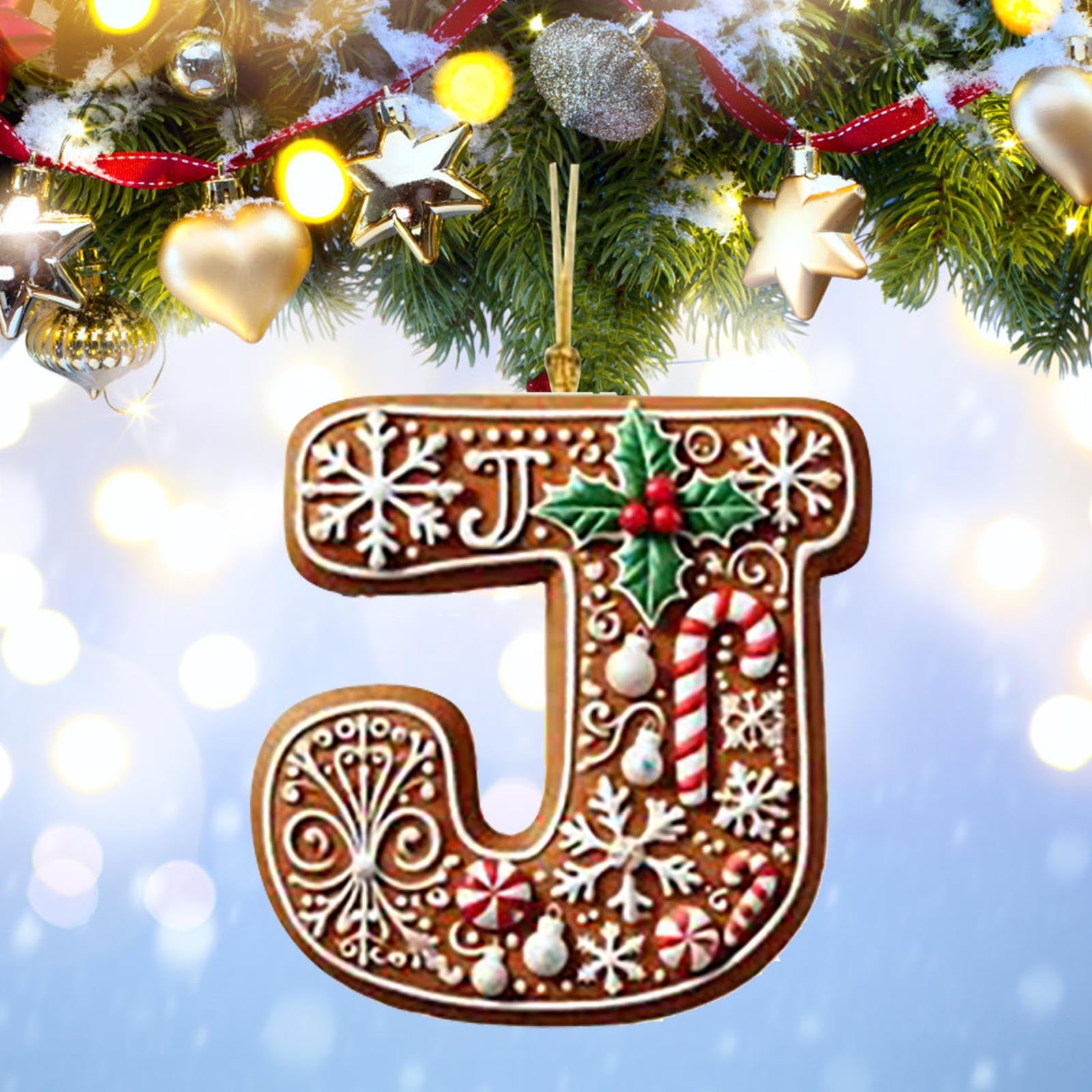 Personalized Christmas Letter Ornaments - 26pc Acrylic Alphabet for ...
