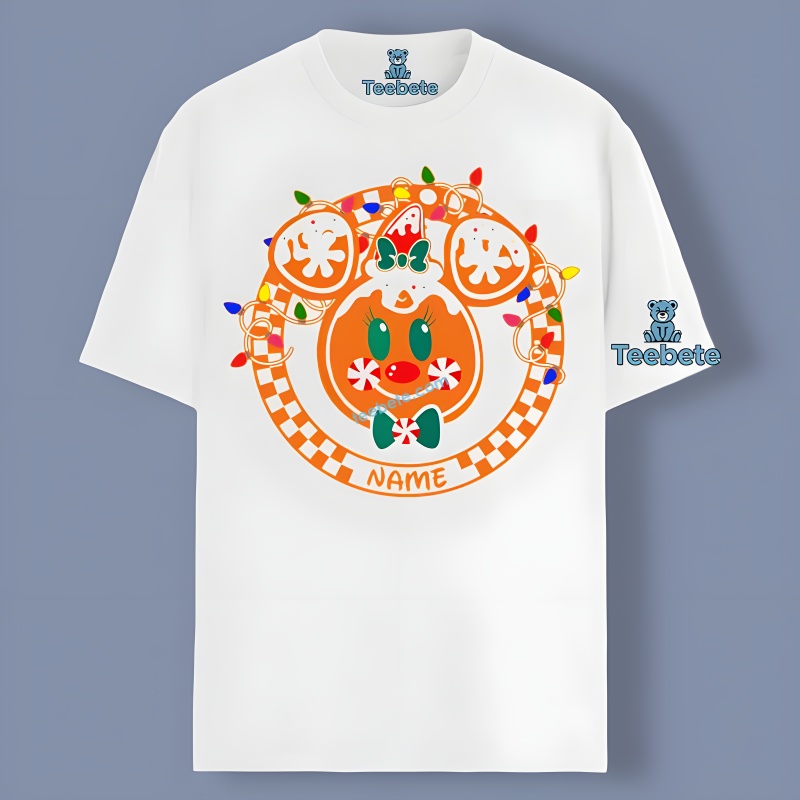 Personalized Christmas Mickey Mouse Disney Gingerbread Cookies Shirt ...
