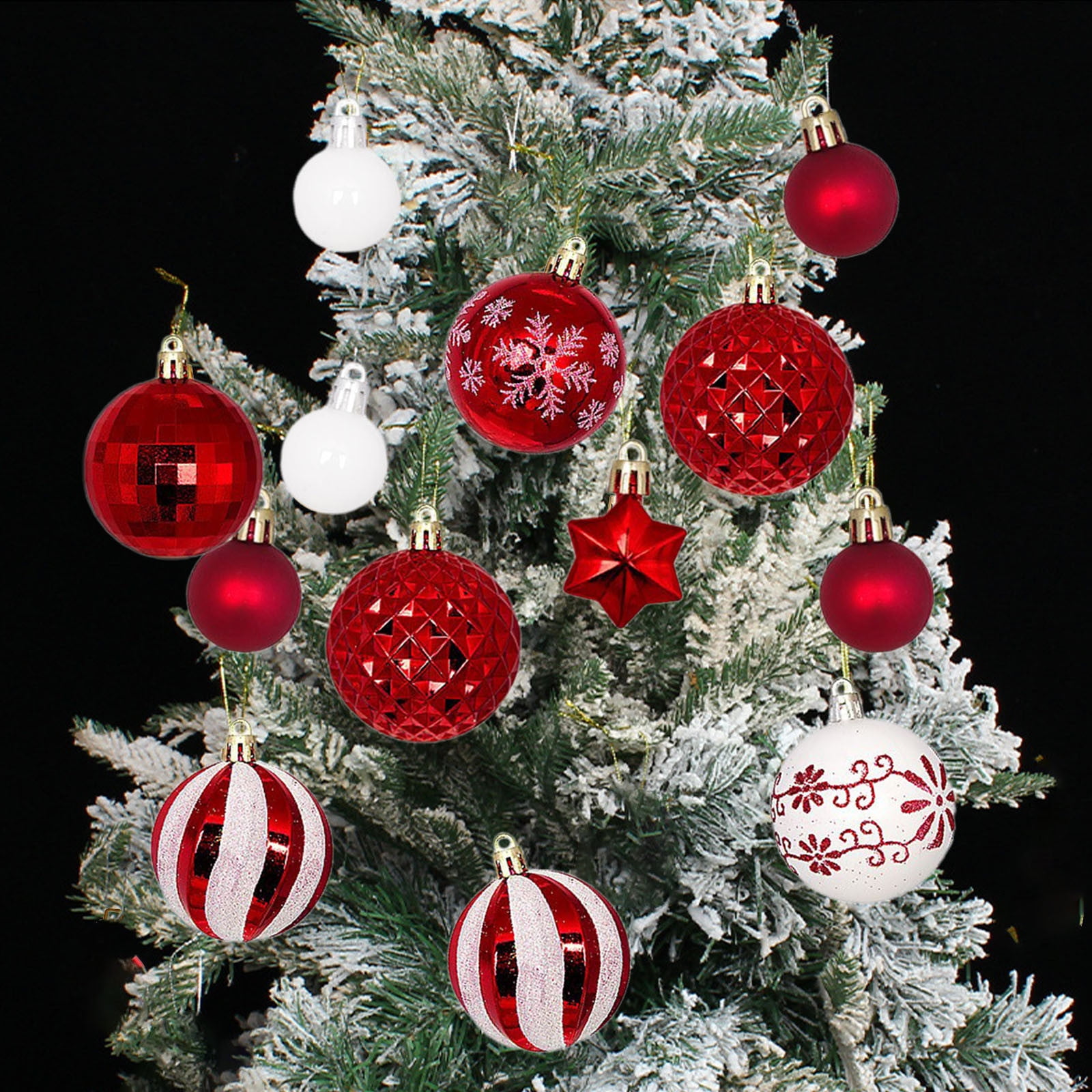 RXMEKW Personalized Christmas Ornaments 44 Colorful Christmas Hanging ...
