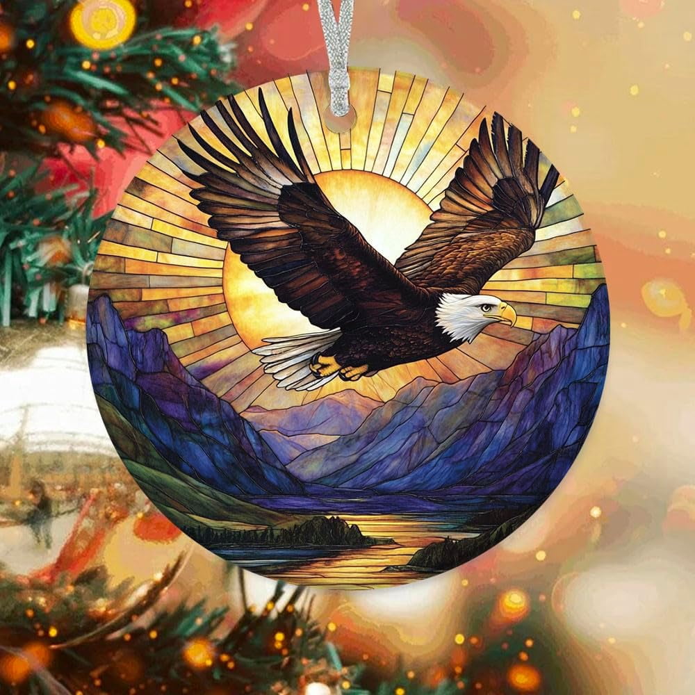 Personalized Christmas Ornaments Bald Eagle, Bald Eagle Ornament, Bald ...