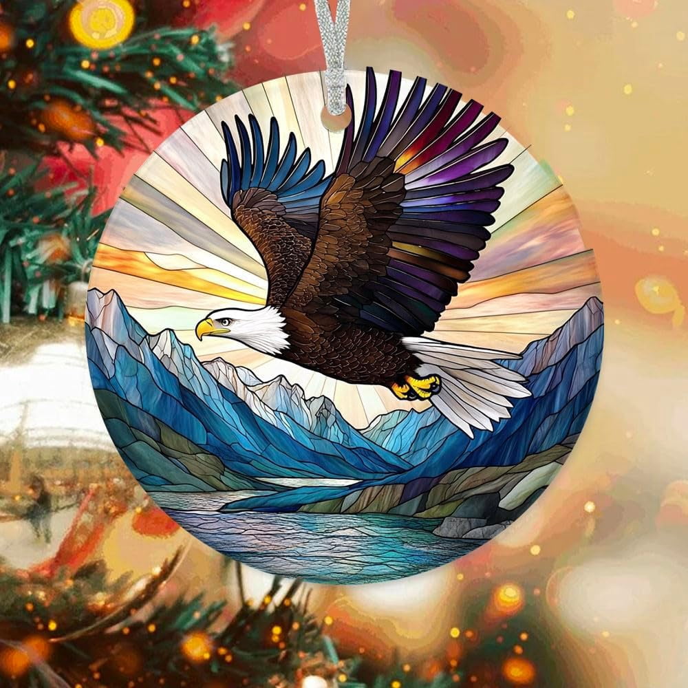 Personalized Christmas Ornaments Bald Eagle, Bald Eagle Ornament, Bald ...