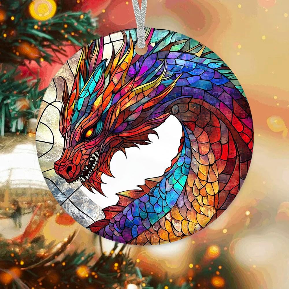 Personalized Christmas Ornaments Rainbow Dragon, Rainbow Dragon ...