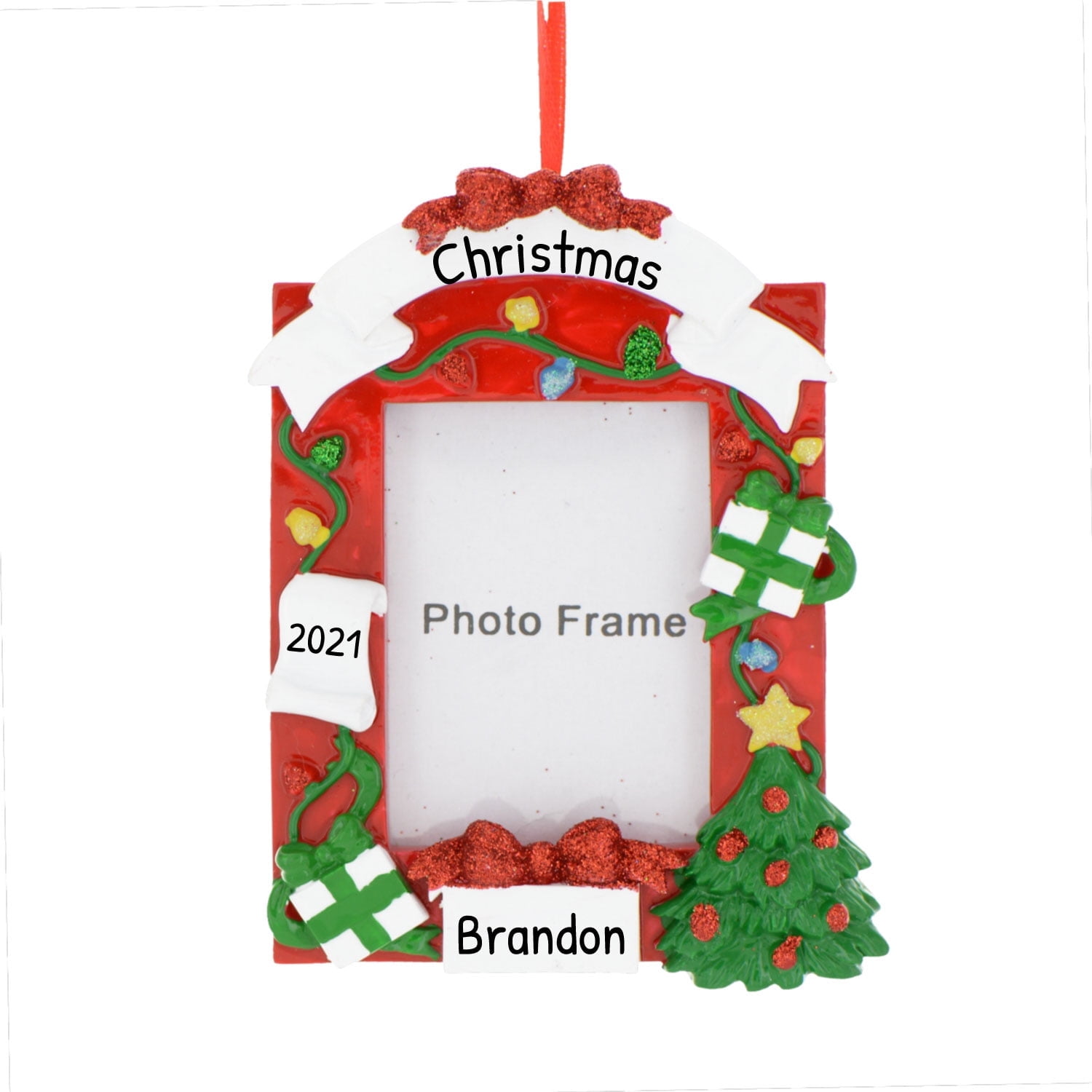 Personalized 2024 Christmas Photo Frame Ornament - Free Customization ...