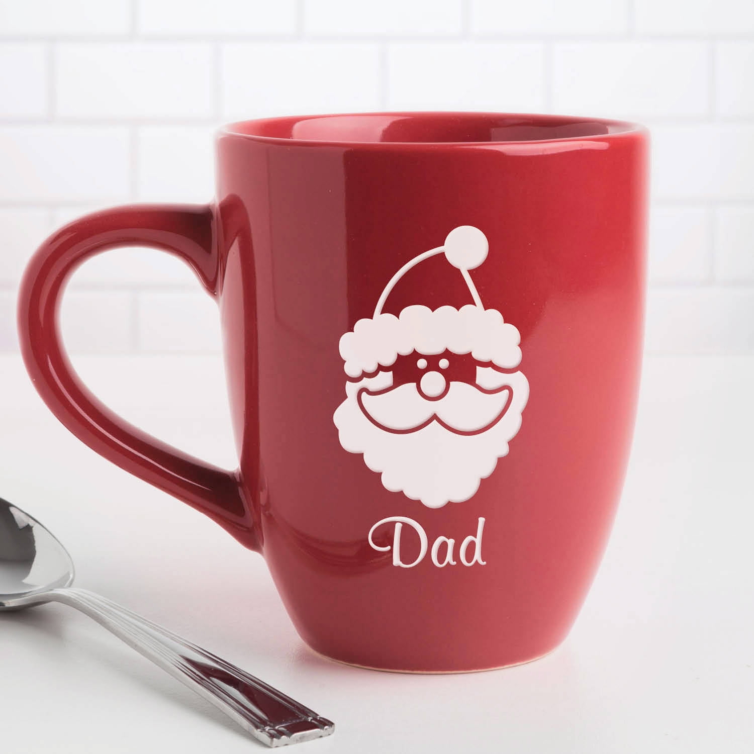 Personalized Christmas Santa 14.5 oz Red Bistro Coffee Mug - Walmart.com