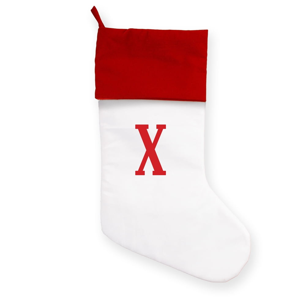 Personalized Christmas Stocking with Initial – Custom Holiday Stocking ...