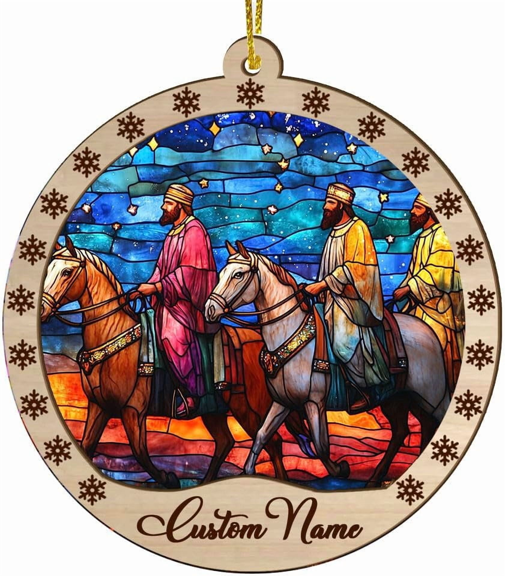 Personalized Christmas Suncatcher Wise Men, Wise Men Ornament, Wise Men ...