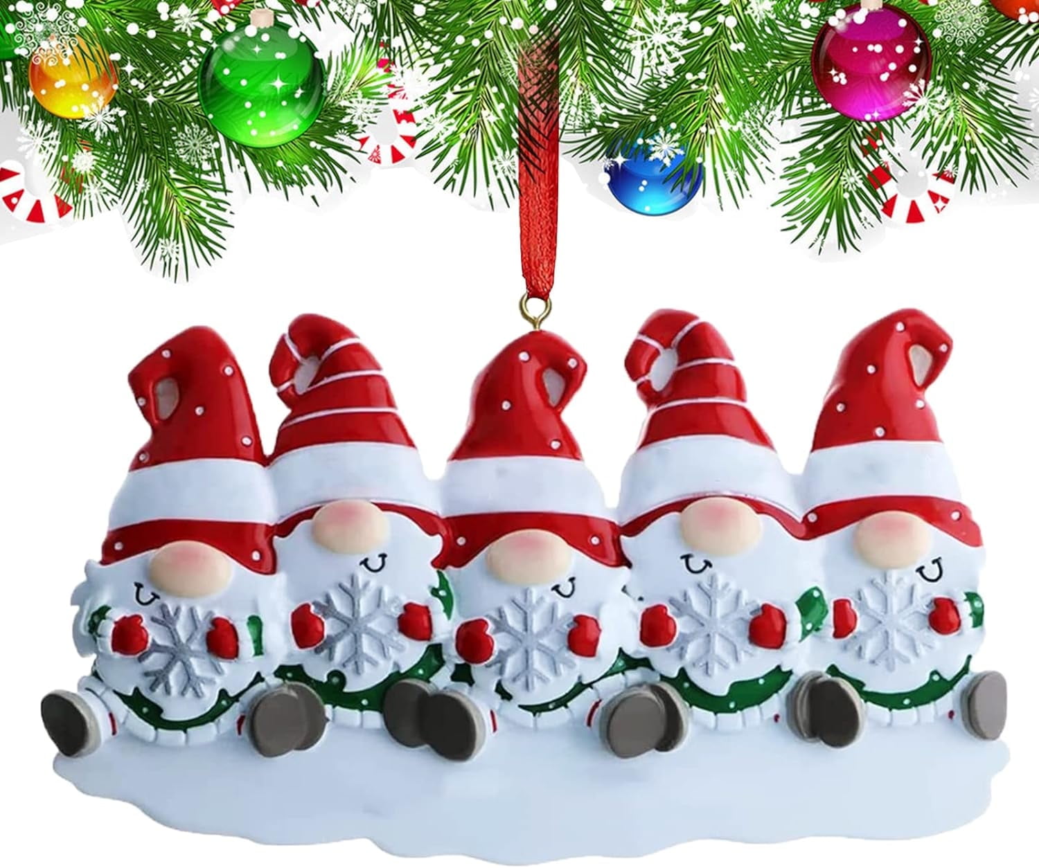 Personalized Christmas Trees Ornaments, Gnomes Personalized Family ...