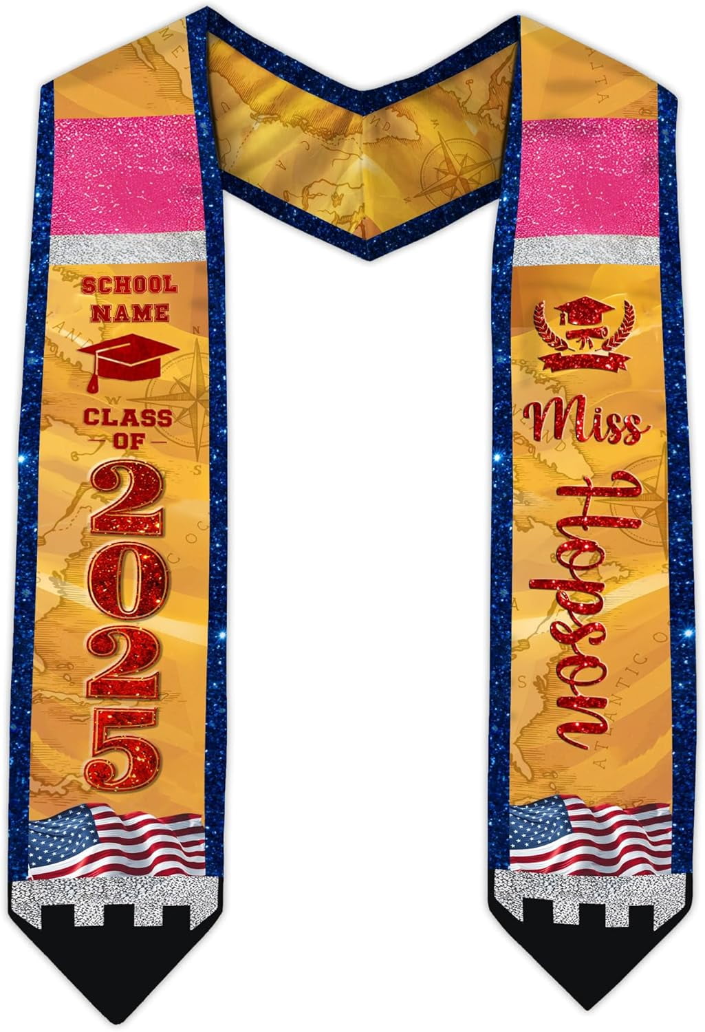 Personalized Class Of 2025 Teacher Graduation Stole Custom Teacher ...
