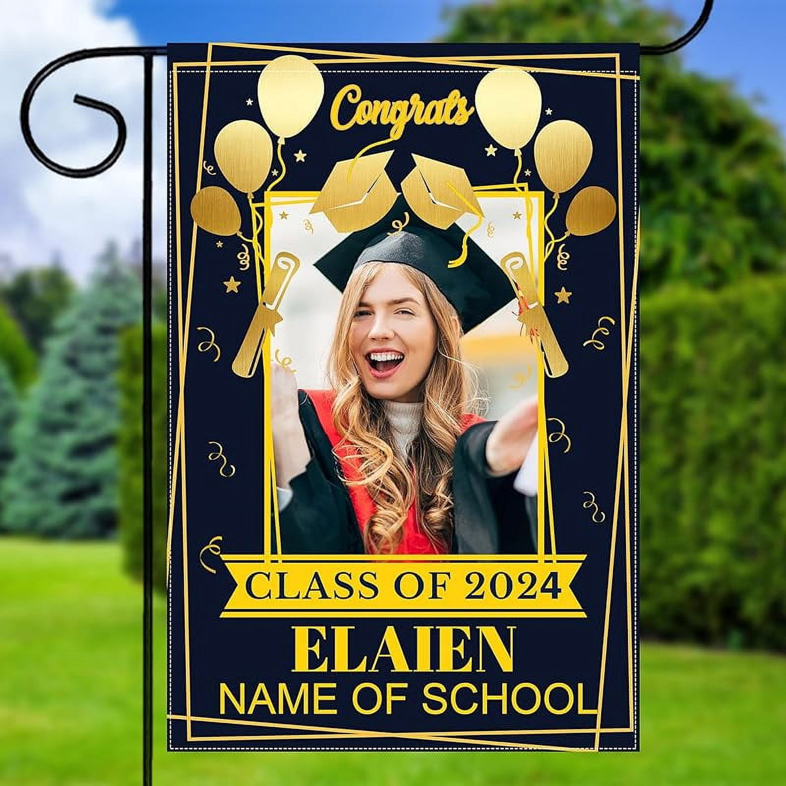 Personalized Class of 2024 garden Flag Custom Graduation Flag ...