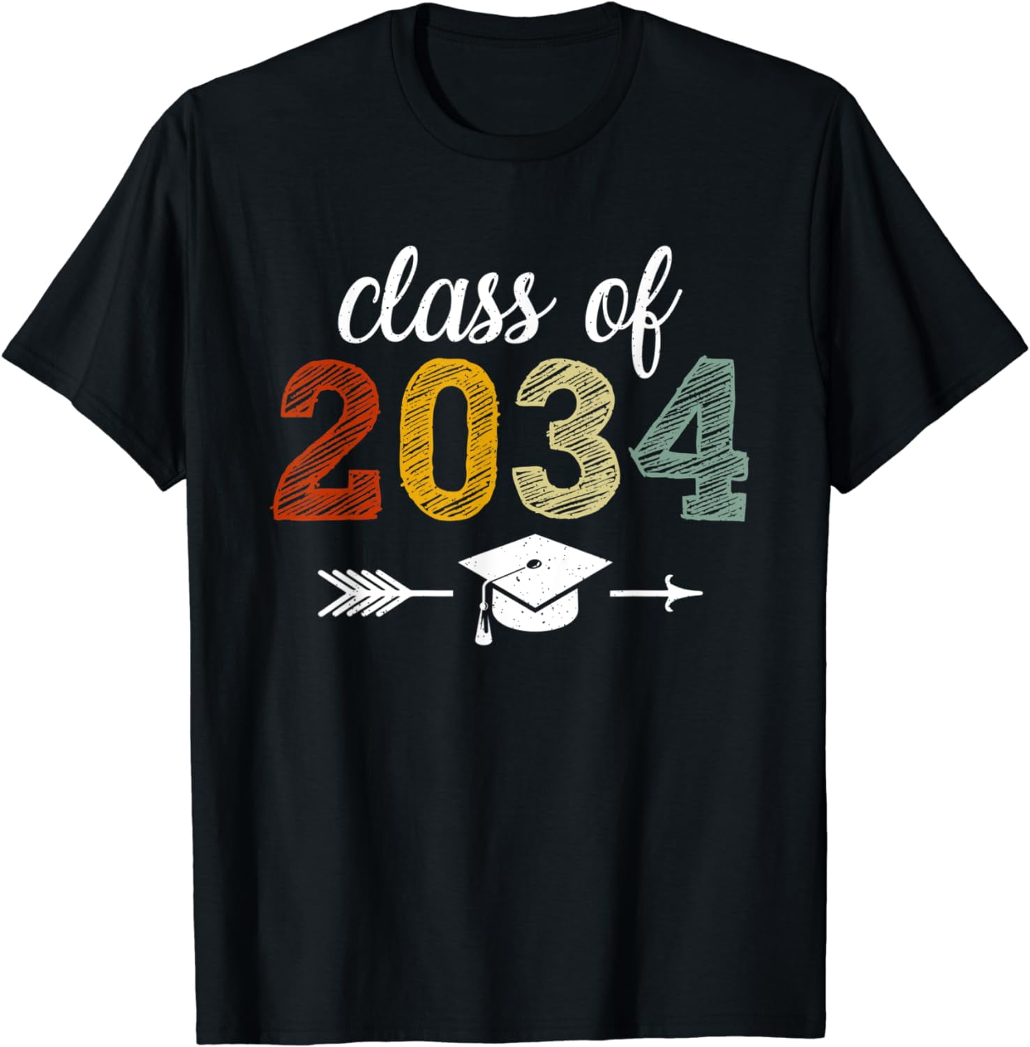 Personalized Class of 2034 Funny Boy and Girl Back to School T-Shirt ...