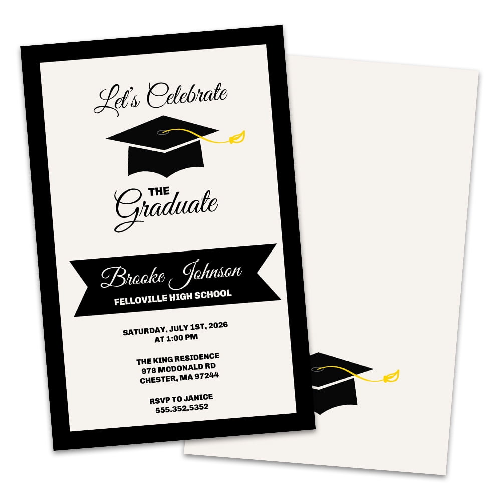Haynesbesco Group Personalized Graduation Party Invitations, Classic ...