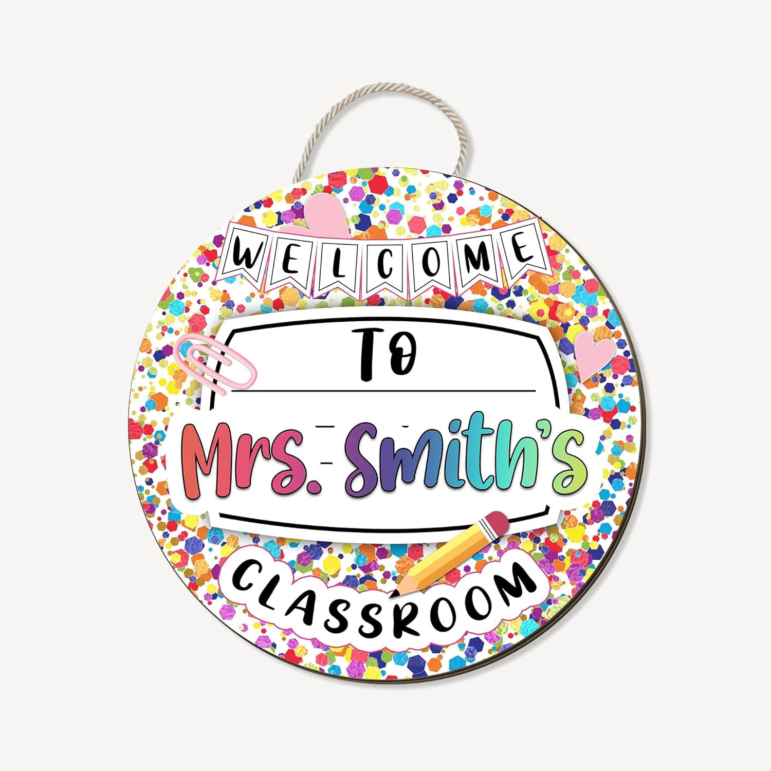 Personalized Classroom Door Sign, 8", 12",14", 18" Wooden Teacher Door ...