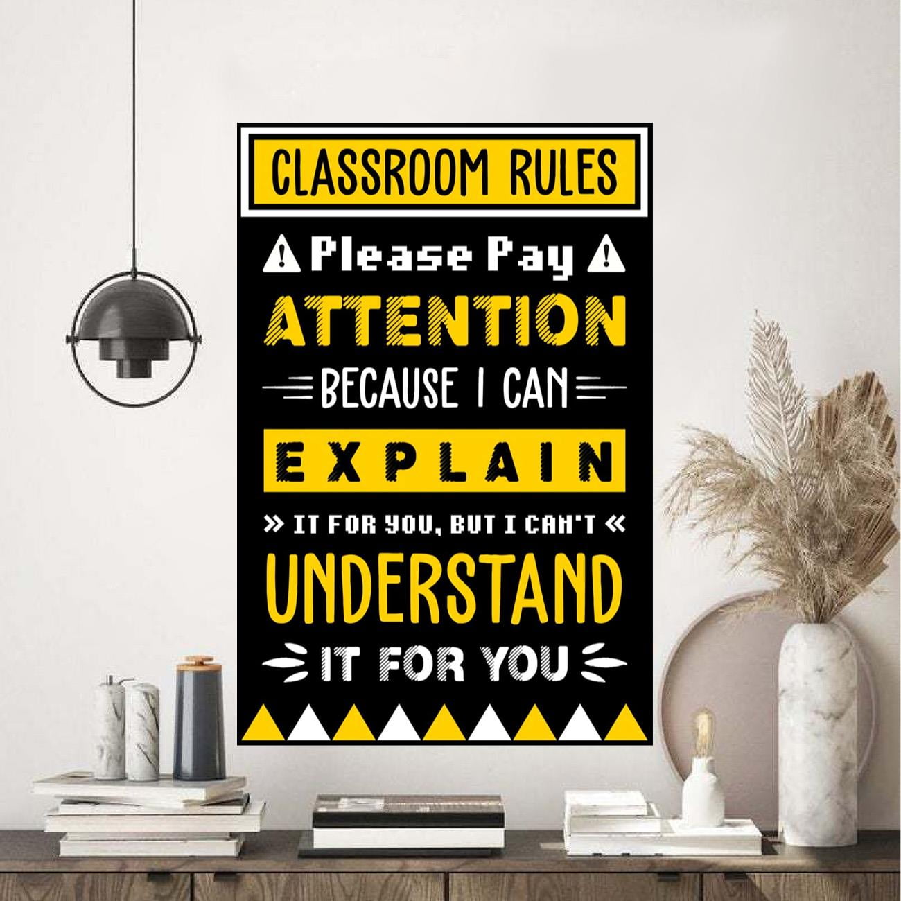 Personalized Classroom Rules Poster 24 x 36 Inch Poster - Walmart.com