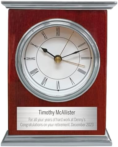 Personalized Clock with Alarm for Desk or Shelf - AA Battery Included ...
