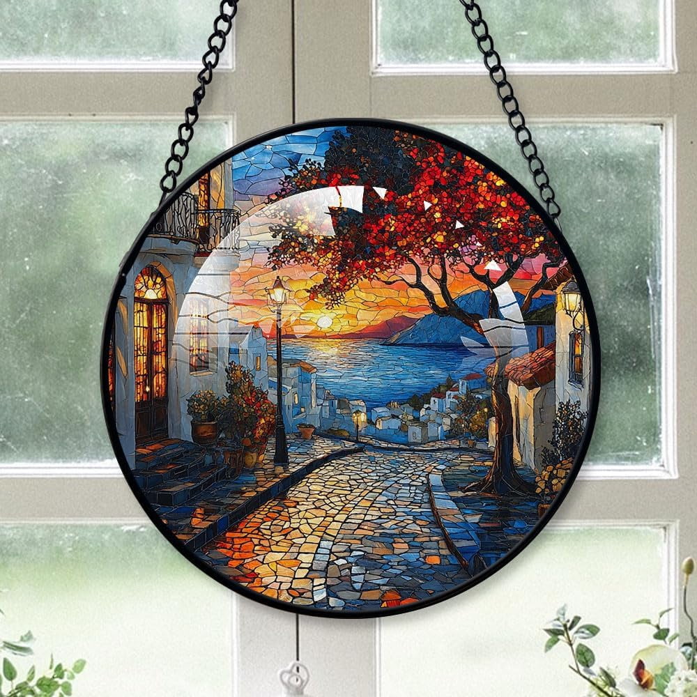 Personalized Cobblestone Suncatcher Stained Glass, Cobblestone Gifts ...