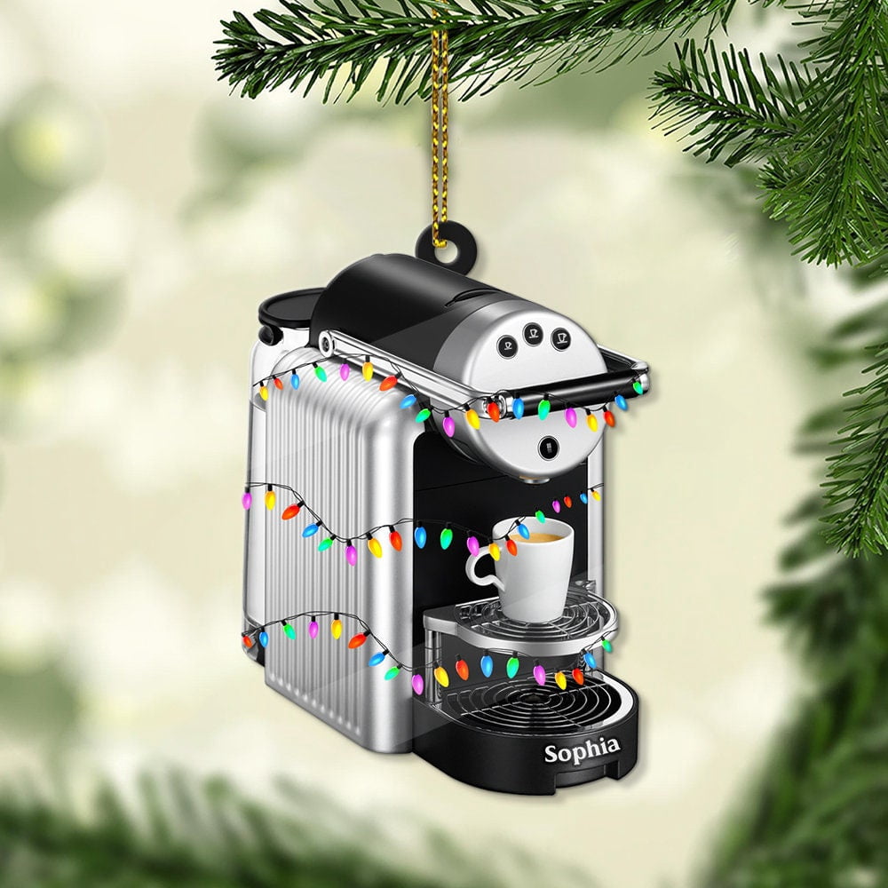Personalized Coffee Machine Christmas Ornament 2024, Coffee Machine ...