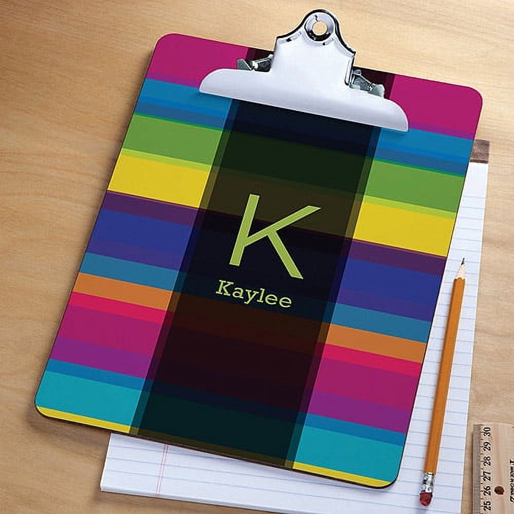 Personalized Colorful Stripes Clipboard - Walmart.com