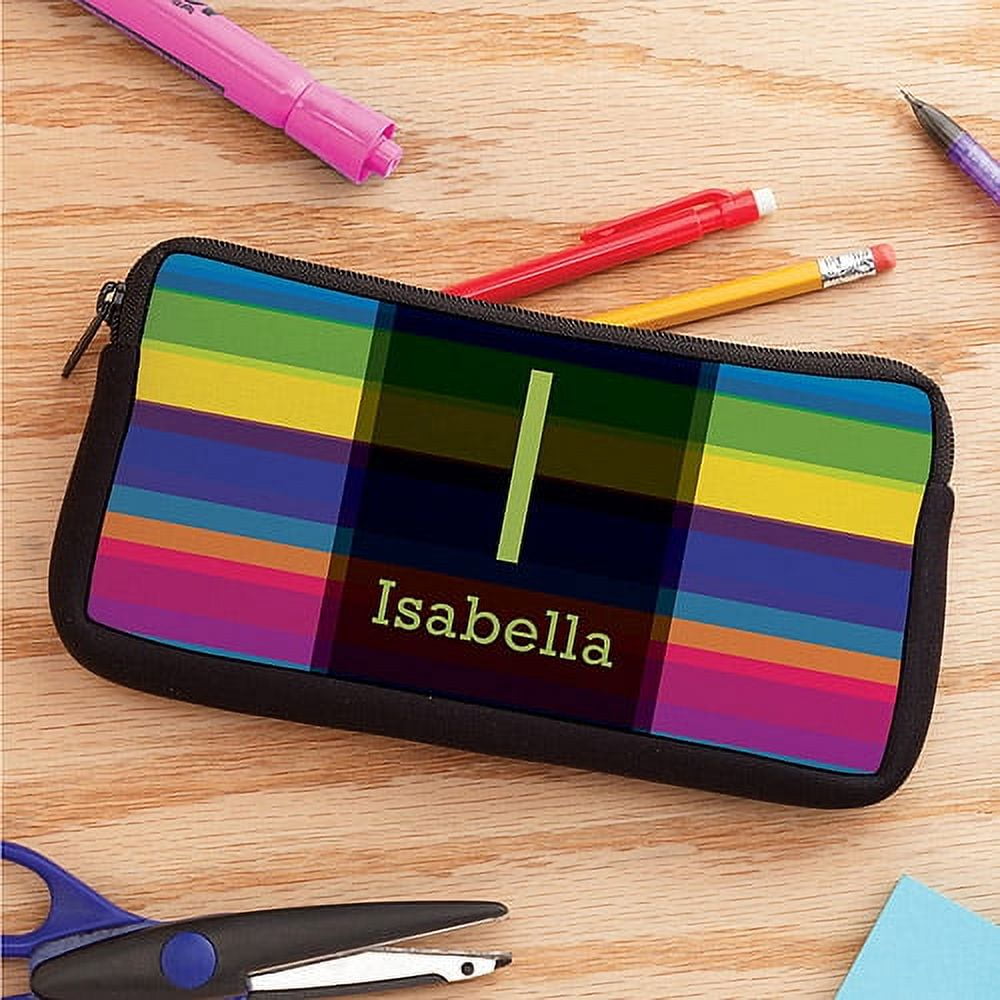 Personalized Colorful Stripes Pencil Case - Walmart.com