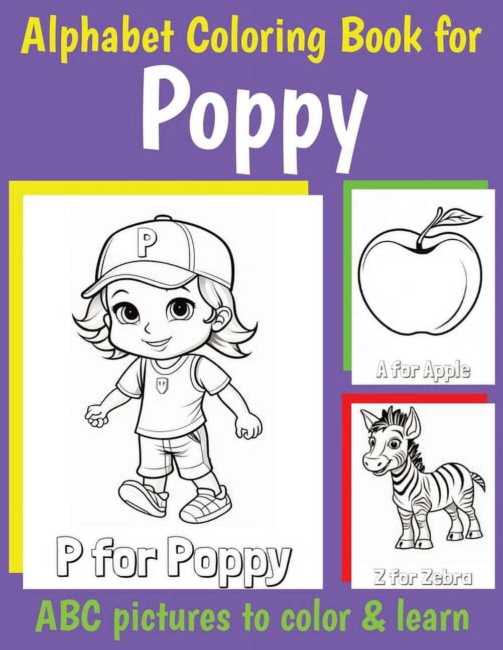 Personalized Coloring Books for Girls Poppy Personalized Coloring Book ...