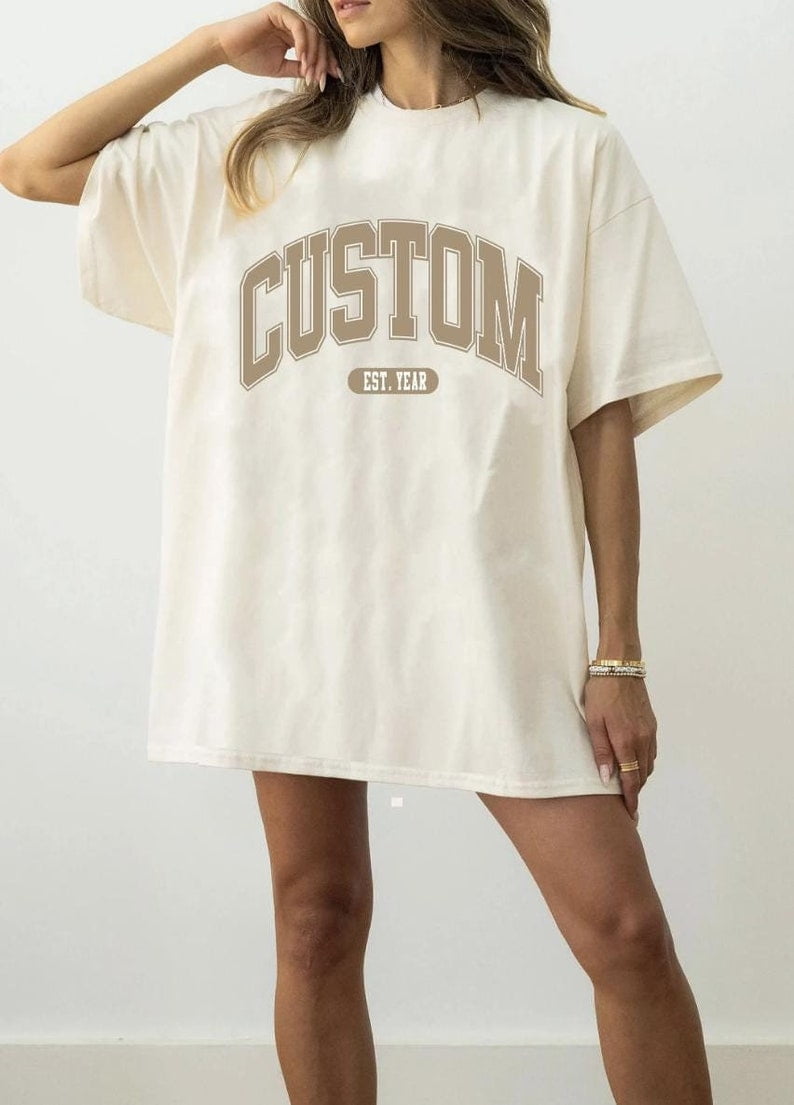 Personalized Comfort Colors Shirt, College Letters, Athletic Letters ...
