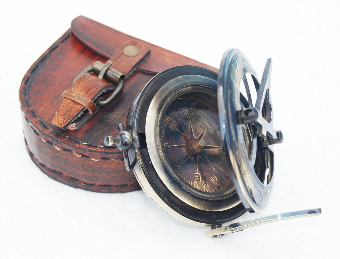 Personalized Compass Sundial Engraved Compass Custom Compass Wedding ...