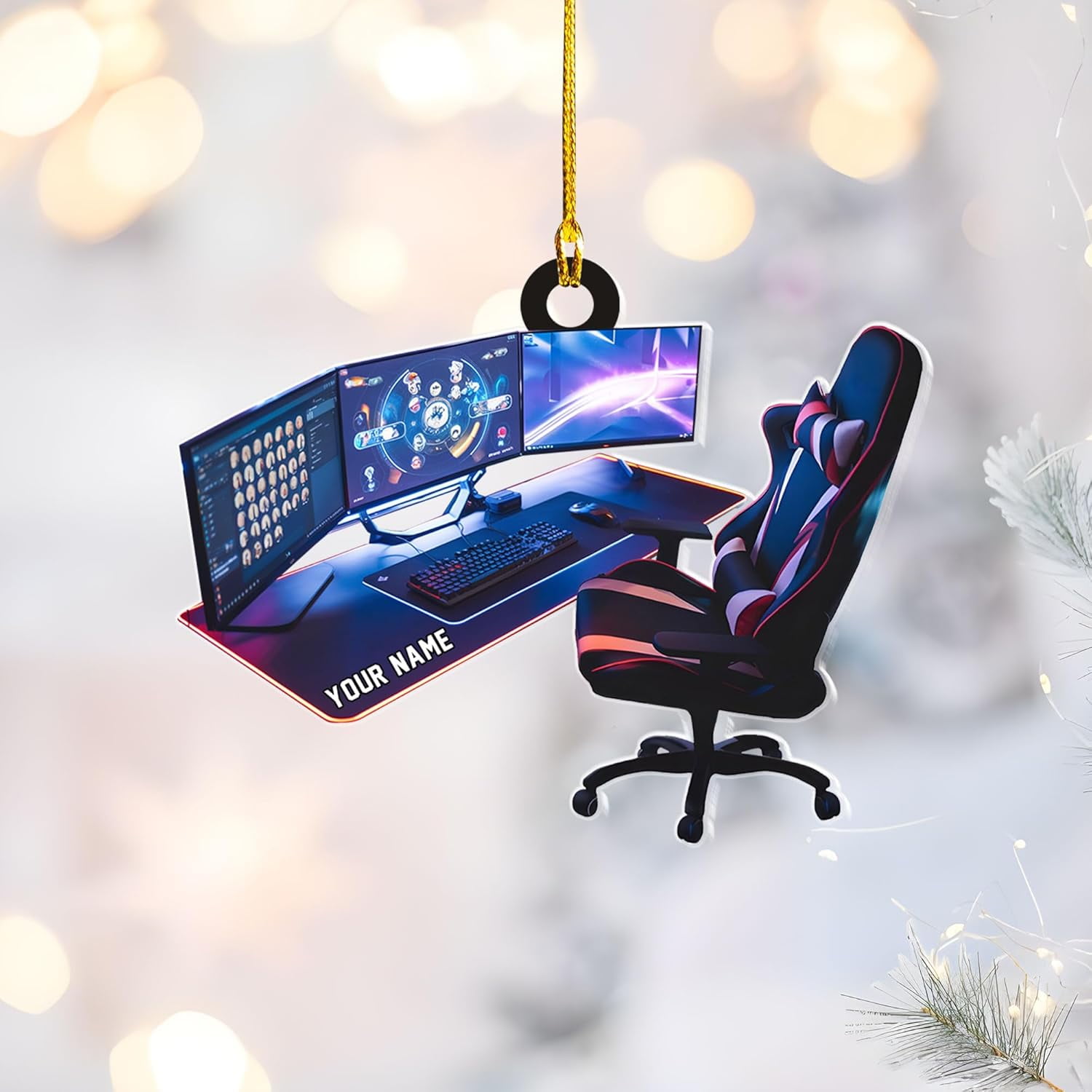 Personalized Computer Ornament, Computer Ornaments for PC Game Player ...