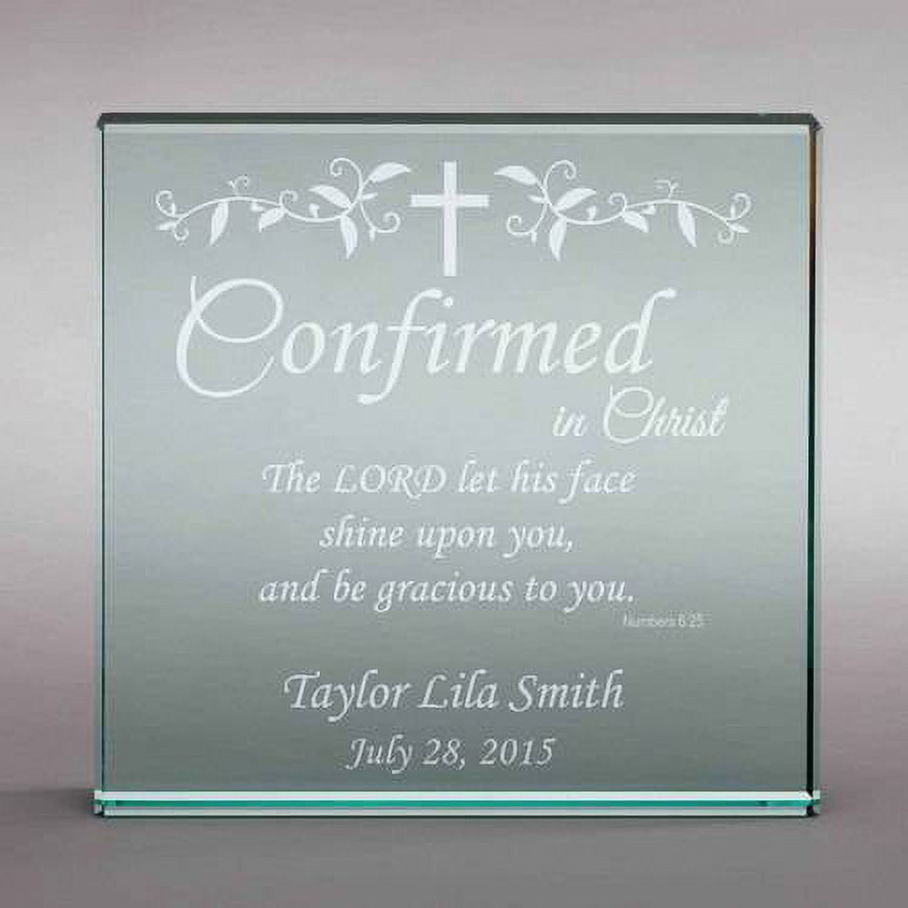Personalized Confirmation 6" x 6" Glass Keepake - Walmart.com