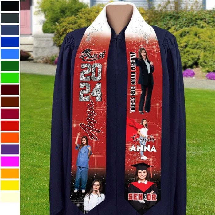 Personalized Congrats 2025 Graduation Stole, Graduation Stole Custom School Name, Your Name ...