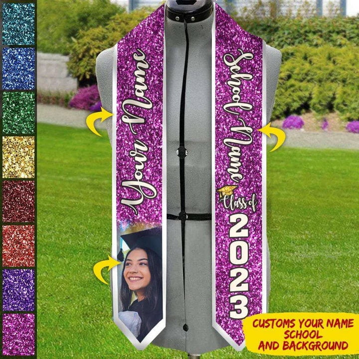 Personalized Congrats 2025 Graduation Stole, Graduation Stole Custom School Name, Your Name ...