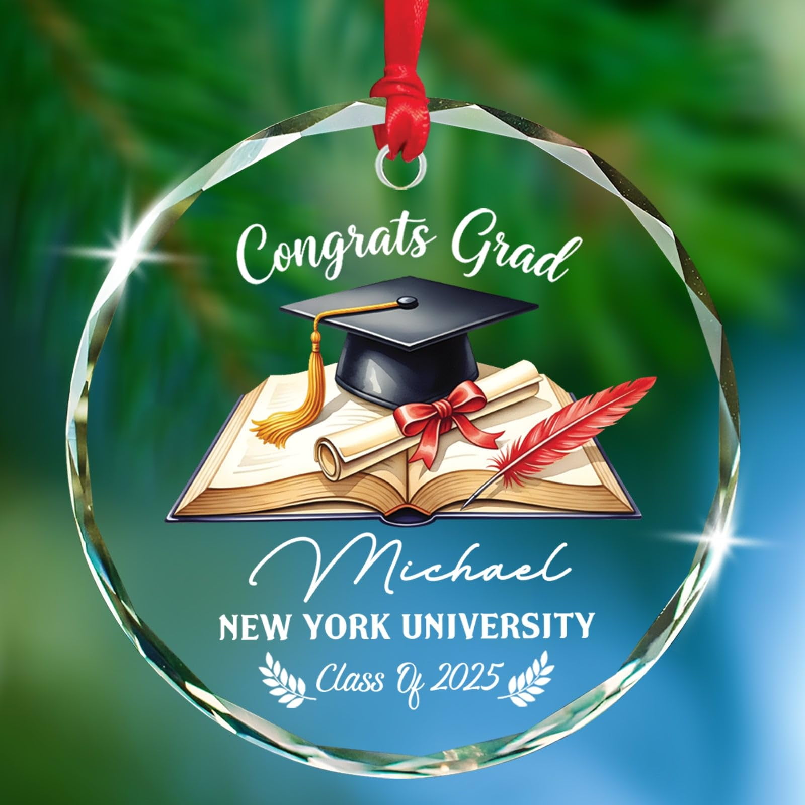 Personalized Congrats Grad Glass Keepsake Gifts for Her Him Son ...