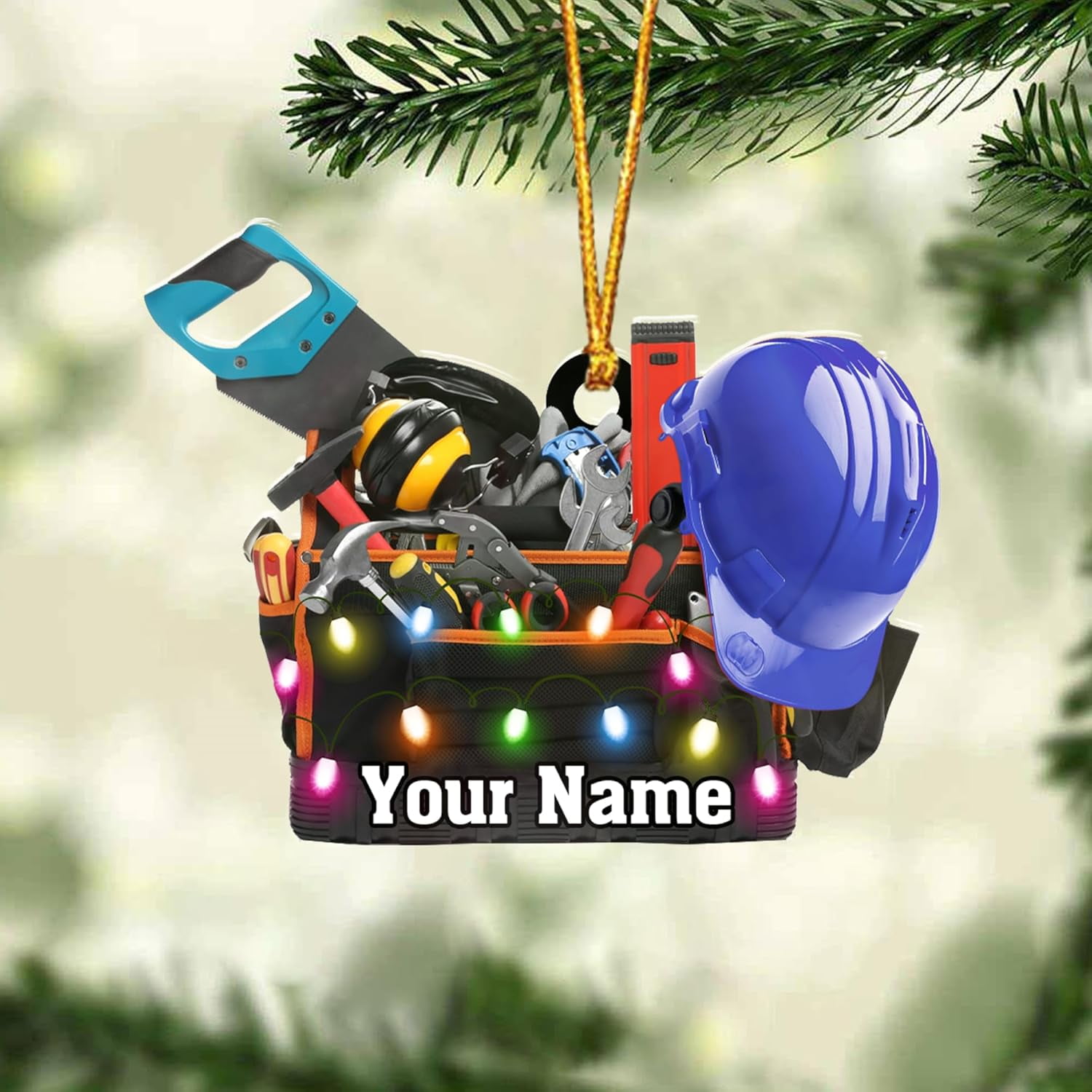 Personalized Construction Ornaments for Christmas Tree 2025 ...